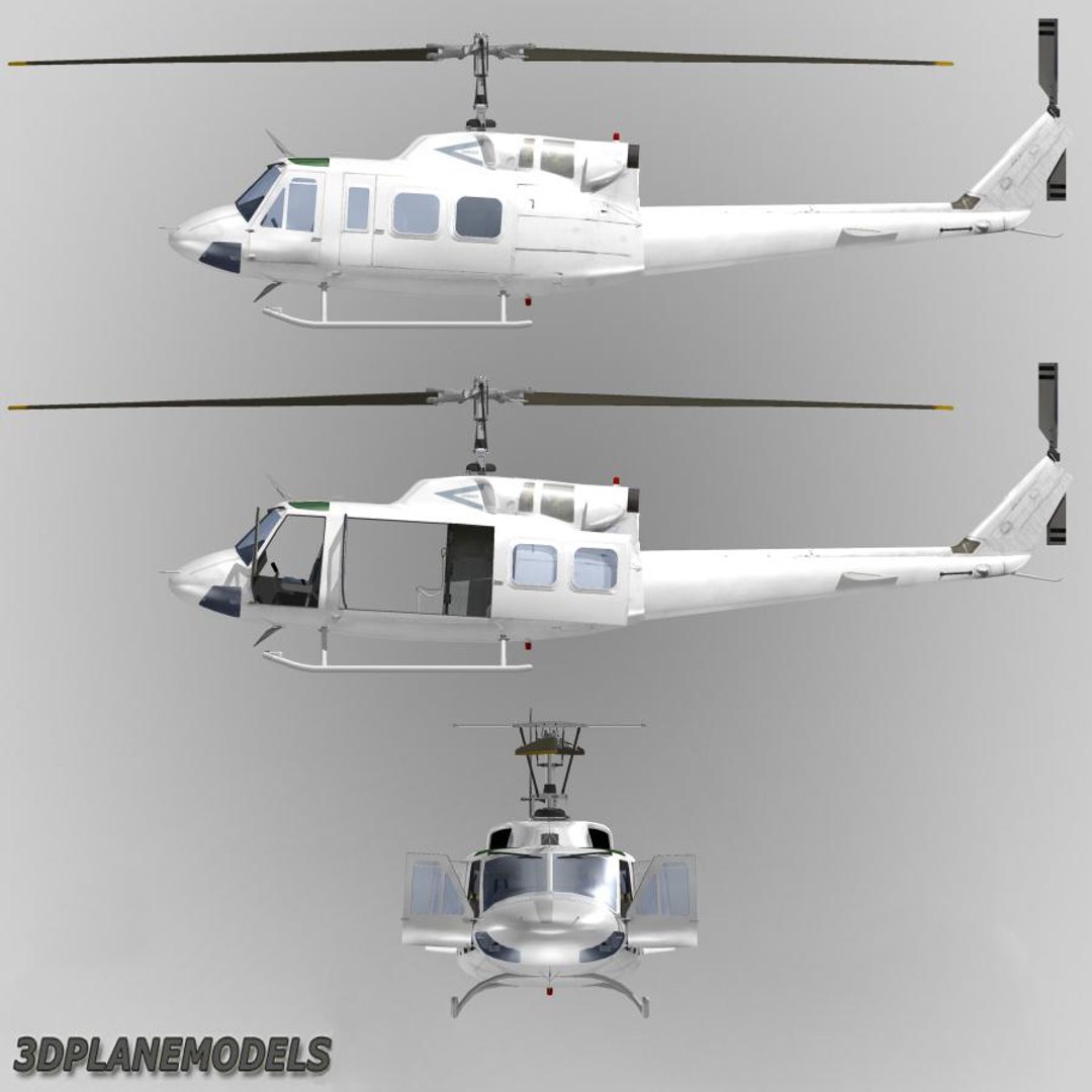 Bell 212 Huey Helicopter 3d Model