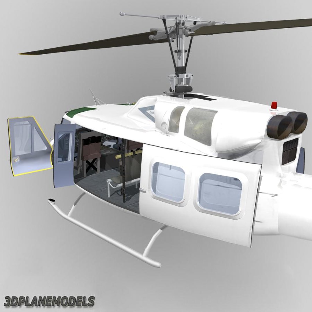 Bell 212 Huey Helicopter 3d Model