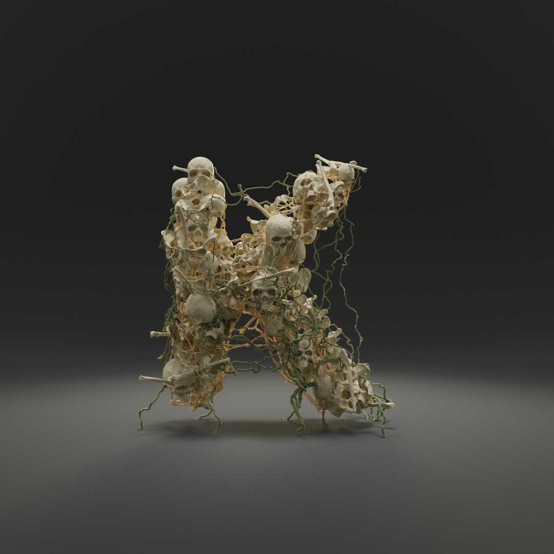 3D Letter K Bones Skeleton - TurboSquid 1546149