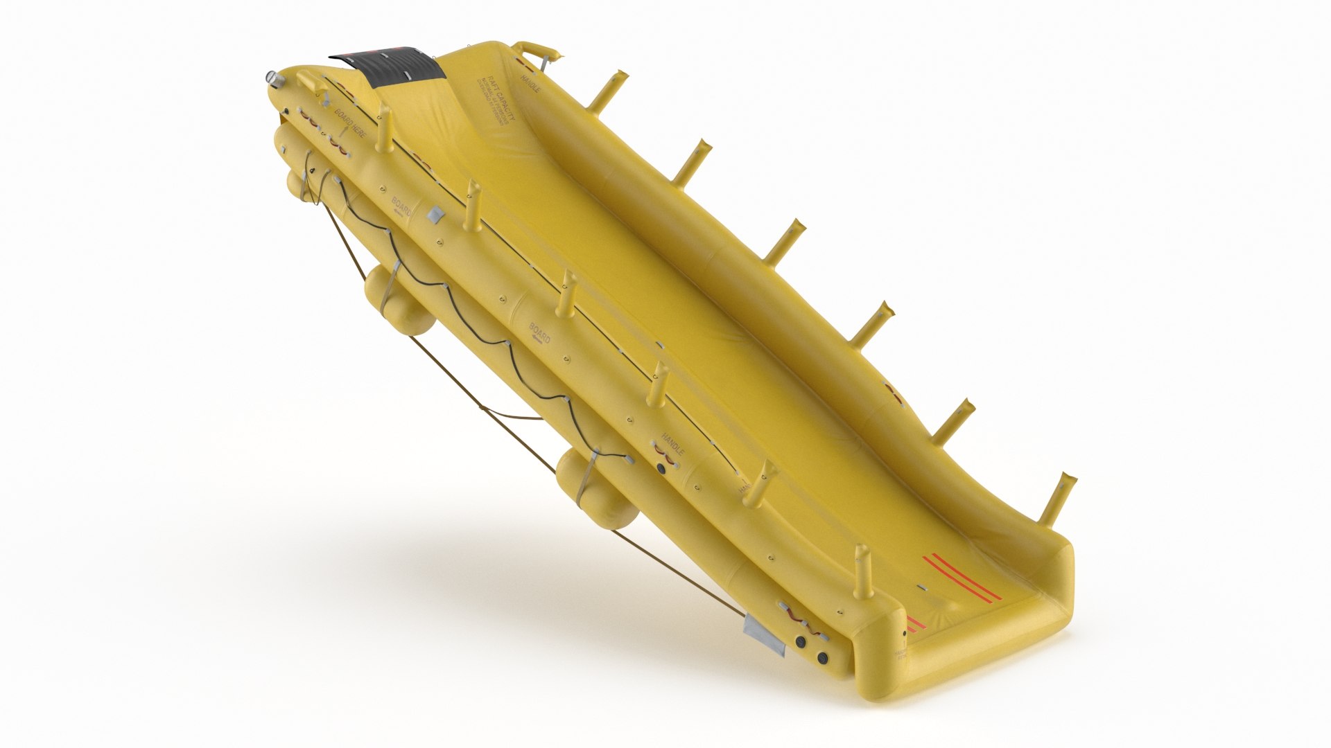 Inflatable Emergency Plane Ramp Yellow 3D Model - TurboSquid 2423554