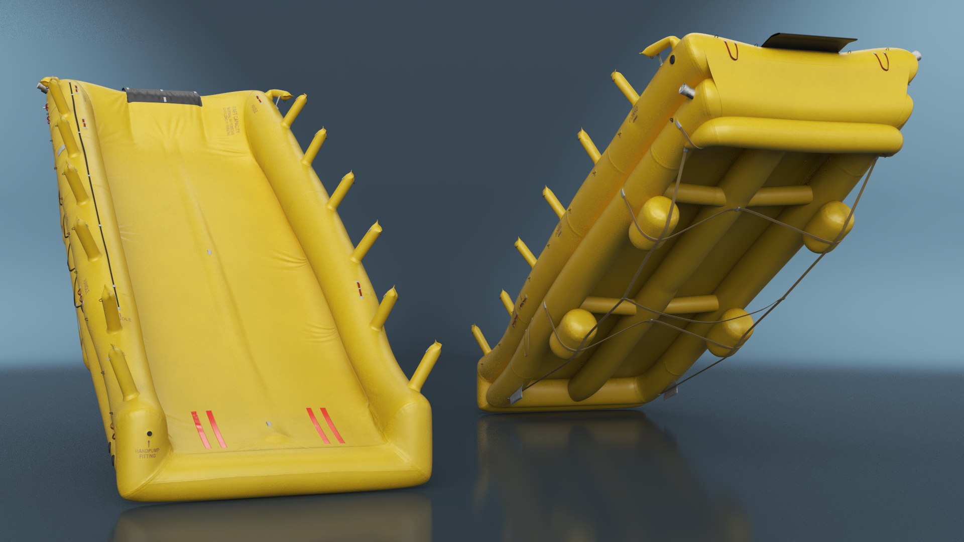 Inflatable Emergency Plane Ramp Yellow 3D Model - TurboSquid 2423554