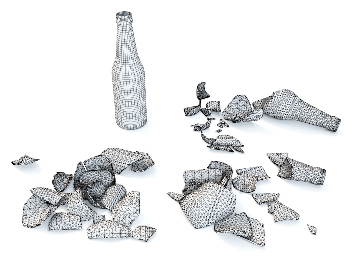 Broken Bottle 3D Model - TurboSquid 1362114