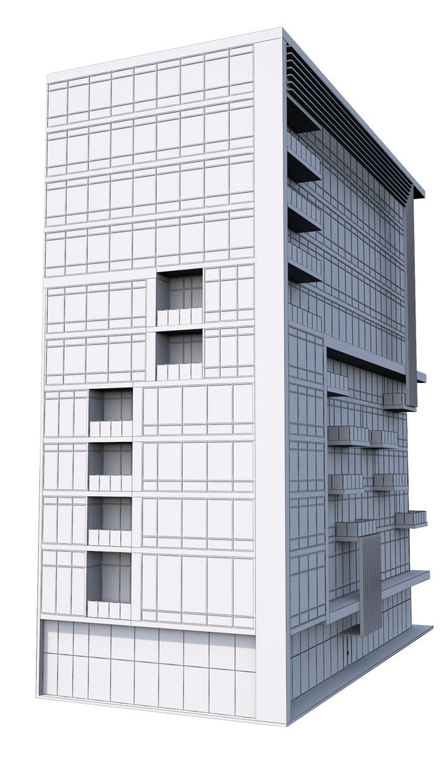 commercial skyscraper building tower 3d model