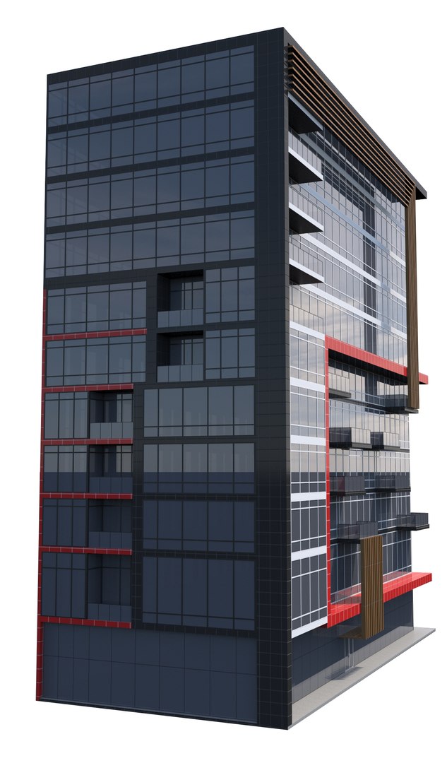 commercial skyscraper building tower 3d model