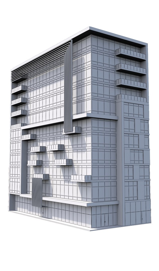 commercial skyscraper building tower 3d model