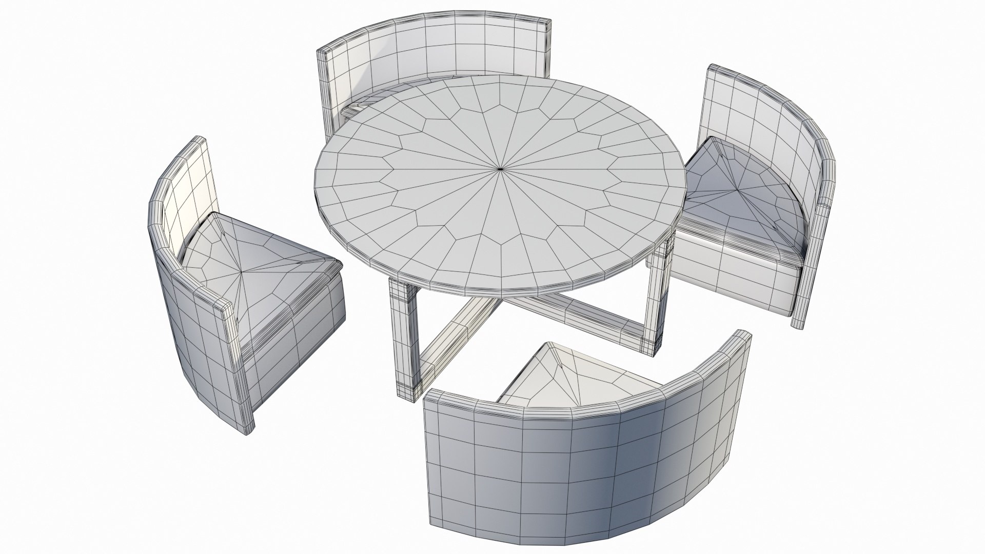 Modern kitchen table 3D model - TurboSquid 1587877