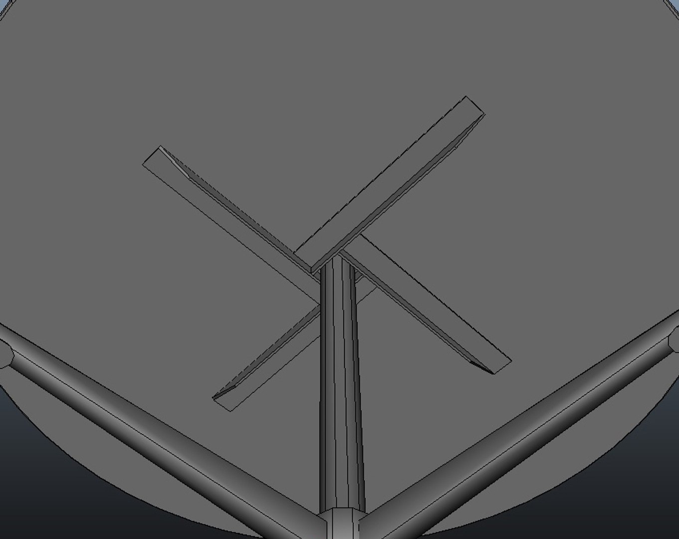 Cafeteria Dining Table 3d Model