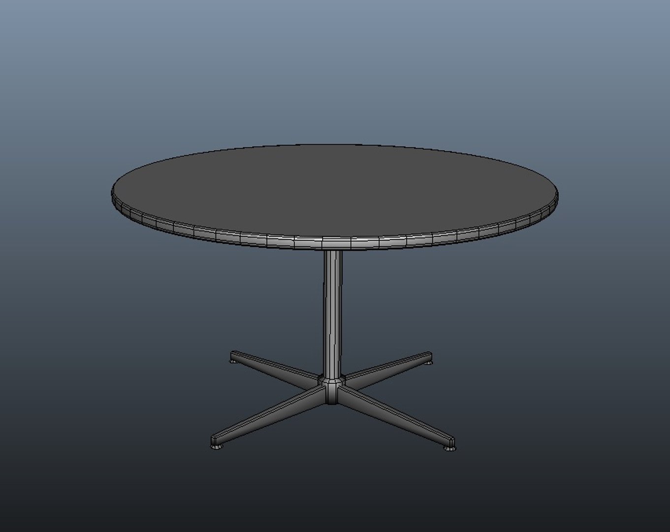 Cafeteria Dining Table 3d Model