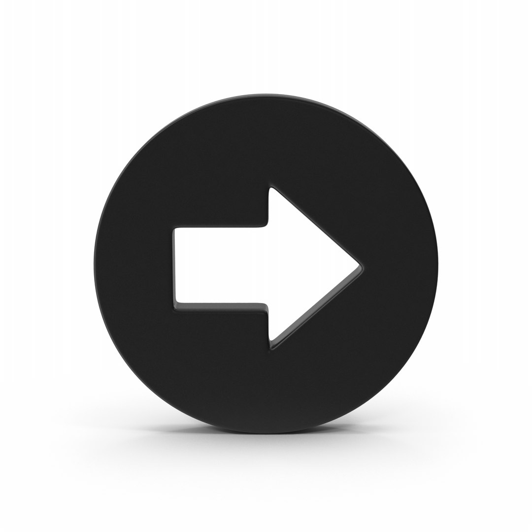 Circular Side Arrow Symbol 3D Model - TurboSquid 2012004