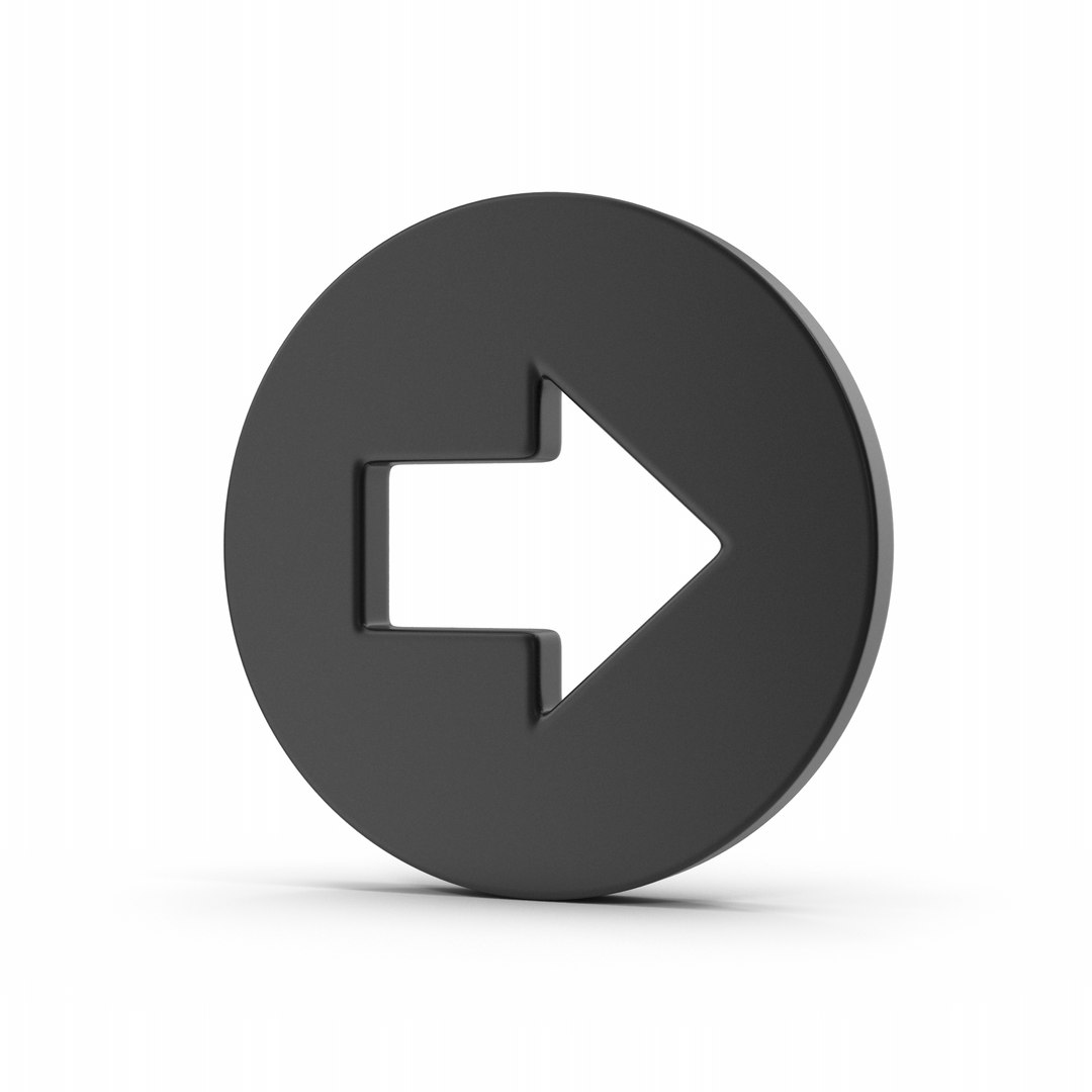 Circular Side Arrow Symbol 3D Model - TurboSquid 2012004