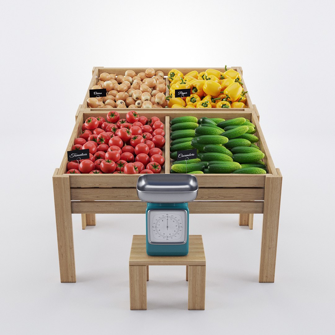 3d Model Vegetables Showcase