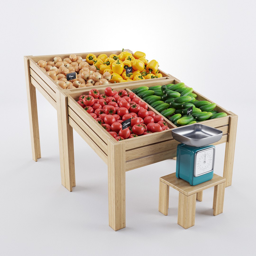 3d Model Vegetables Showcase