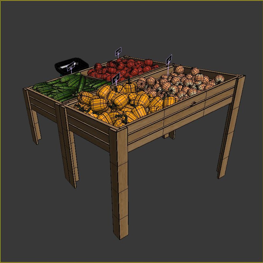 3d Model Vegetables Showcase