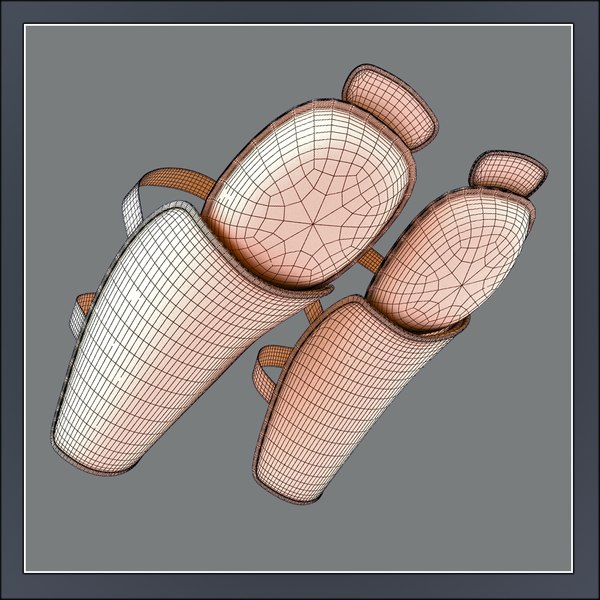 3d model ice hockey shin pads