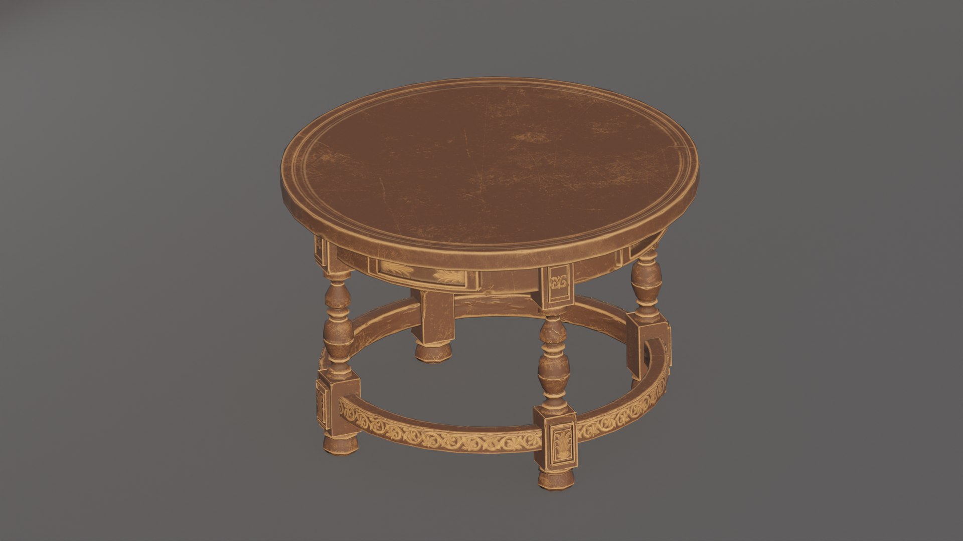Round Stylized Table 3D - TurboSquid 2208062