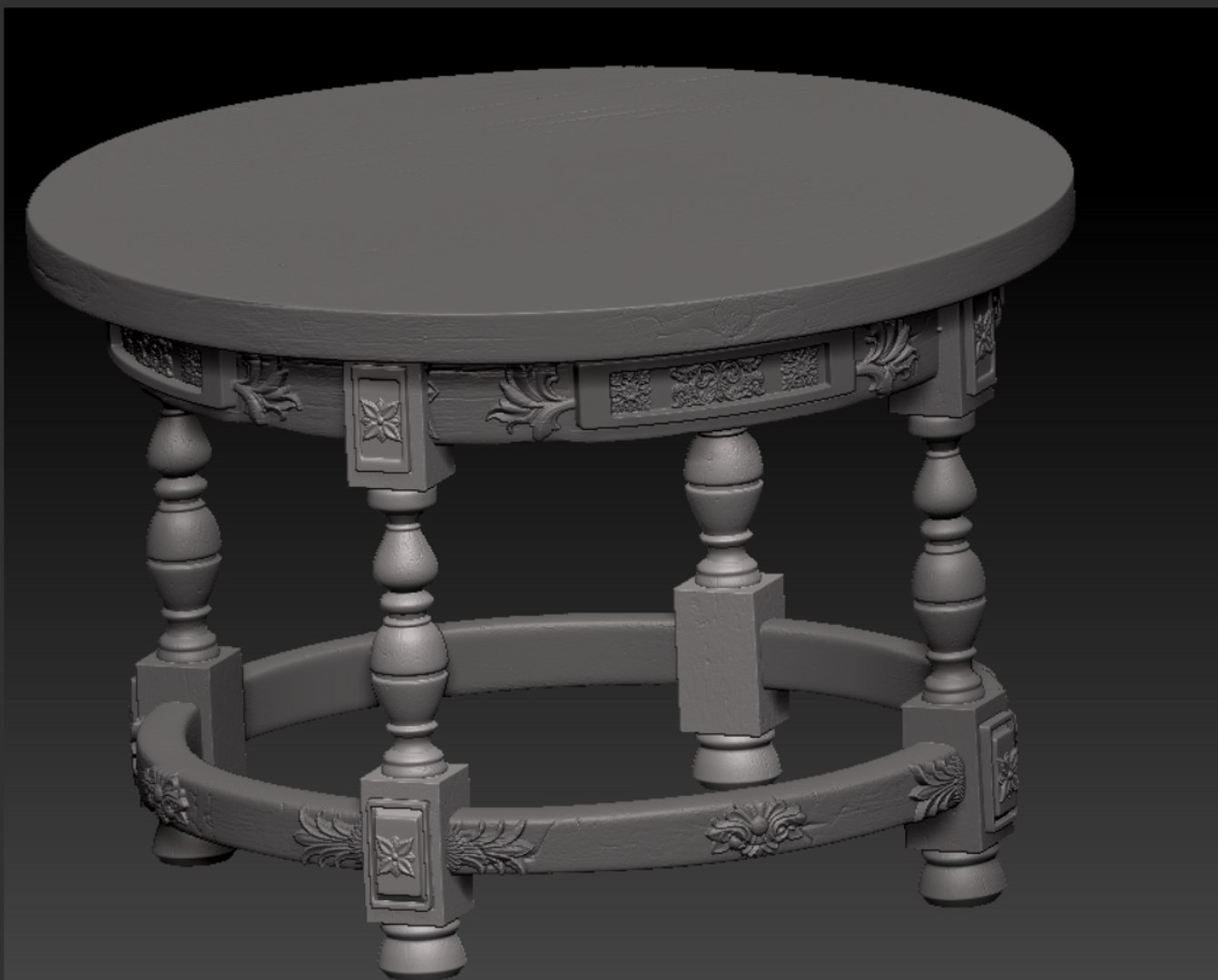 Round Stylized Table 3D - TurboSquid 2208062