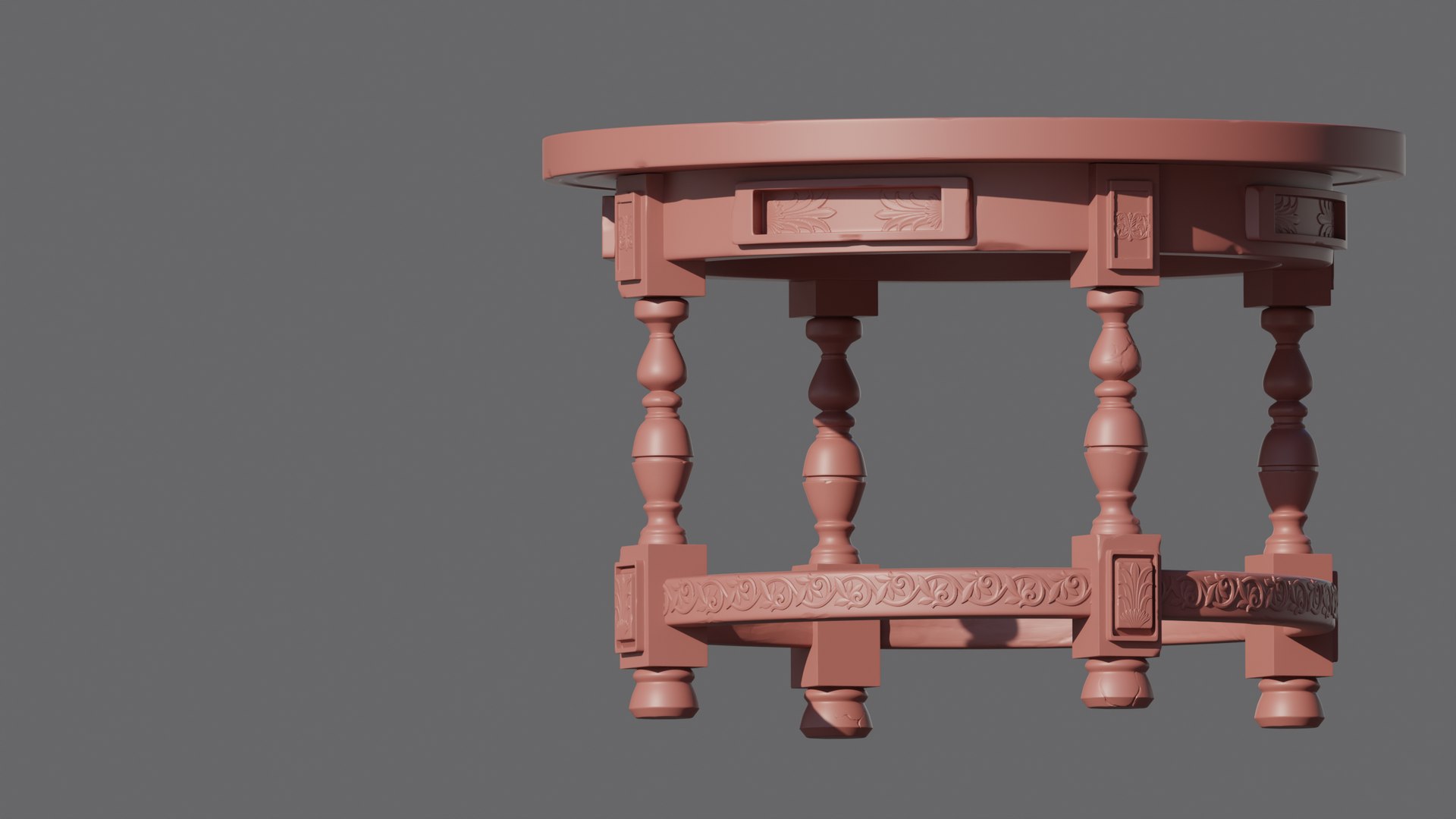 Round Stylized Table 3D - TurboSquid 2208062