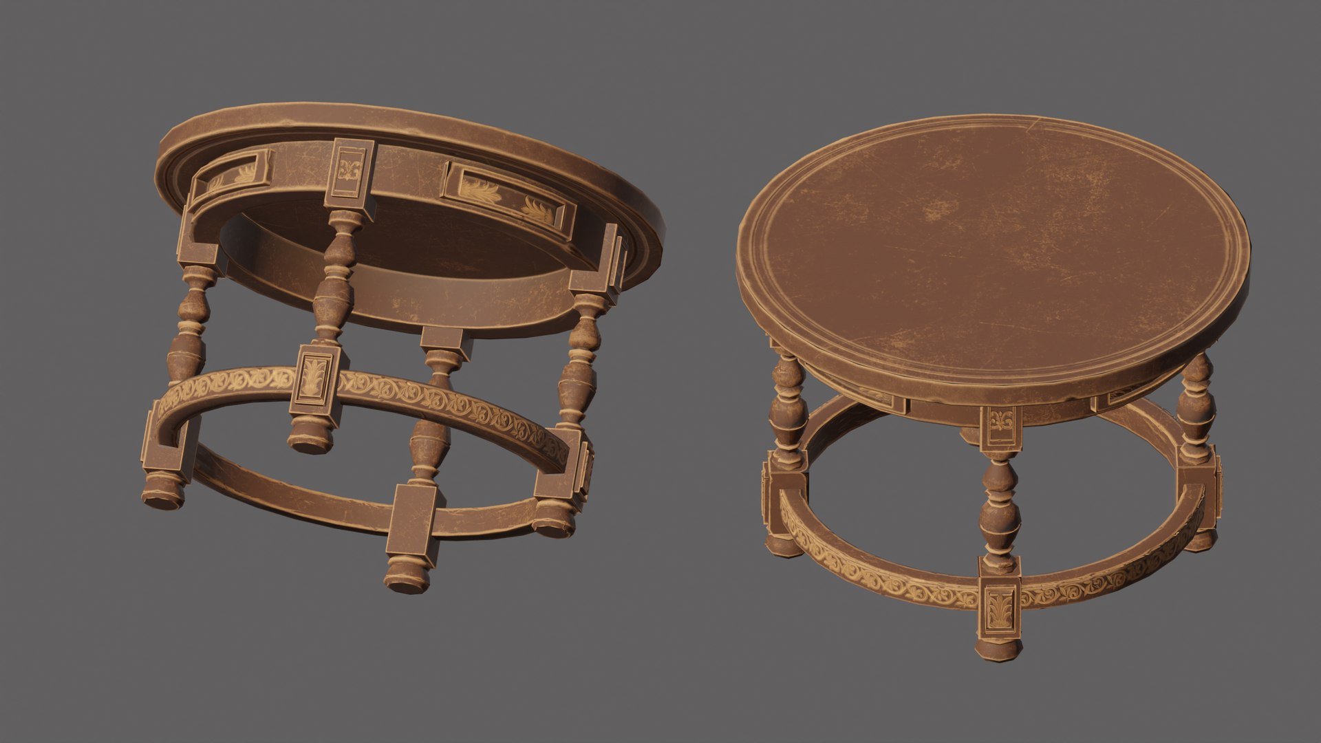 Round Stylized Table 3D - TurboSquid 2208062