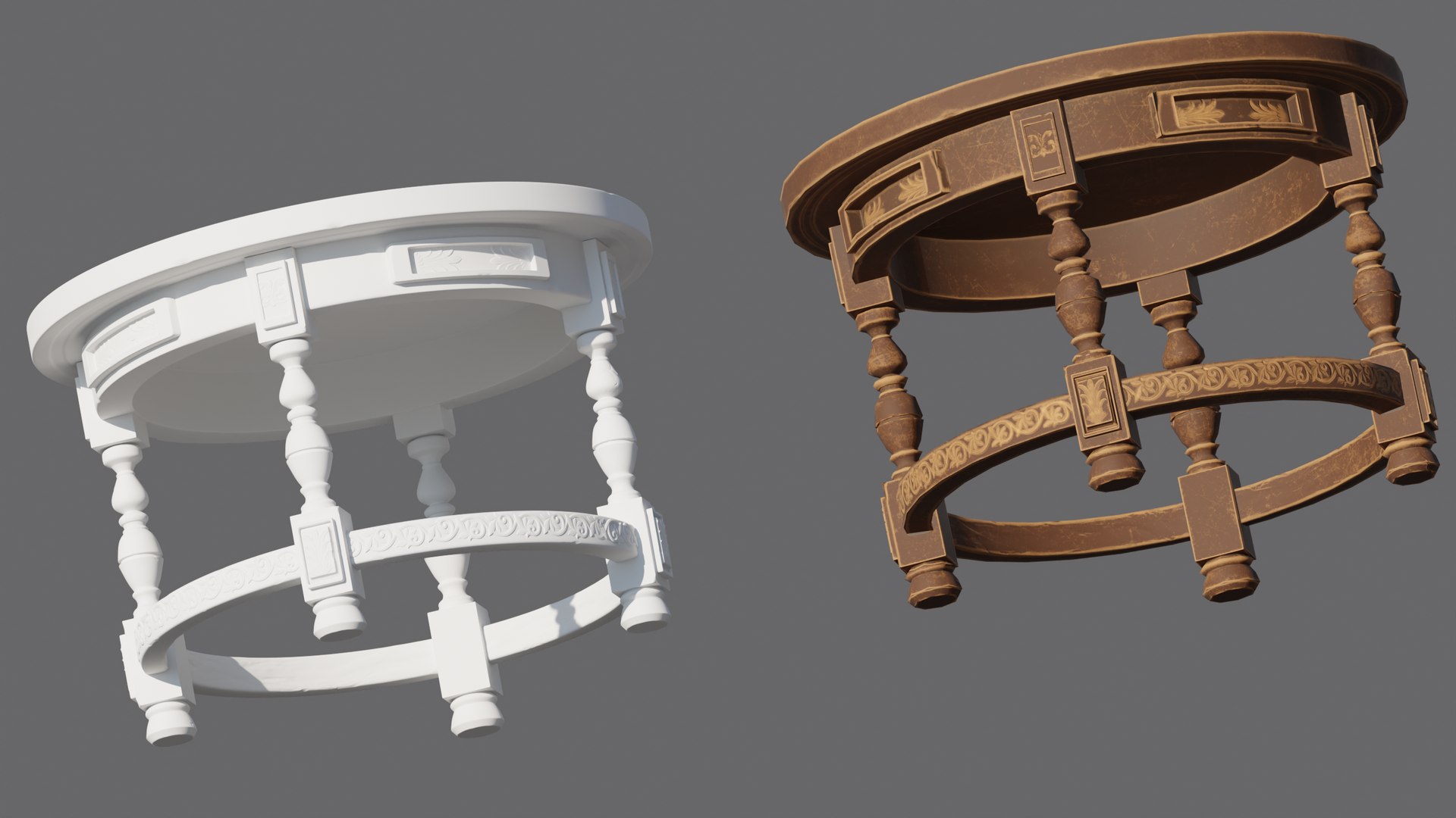 Round Stylized Table 3D - TurboSquid 2208062