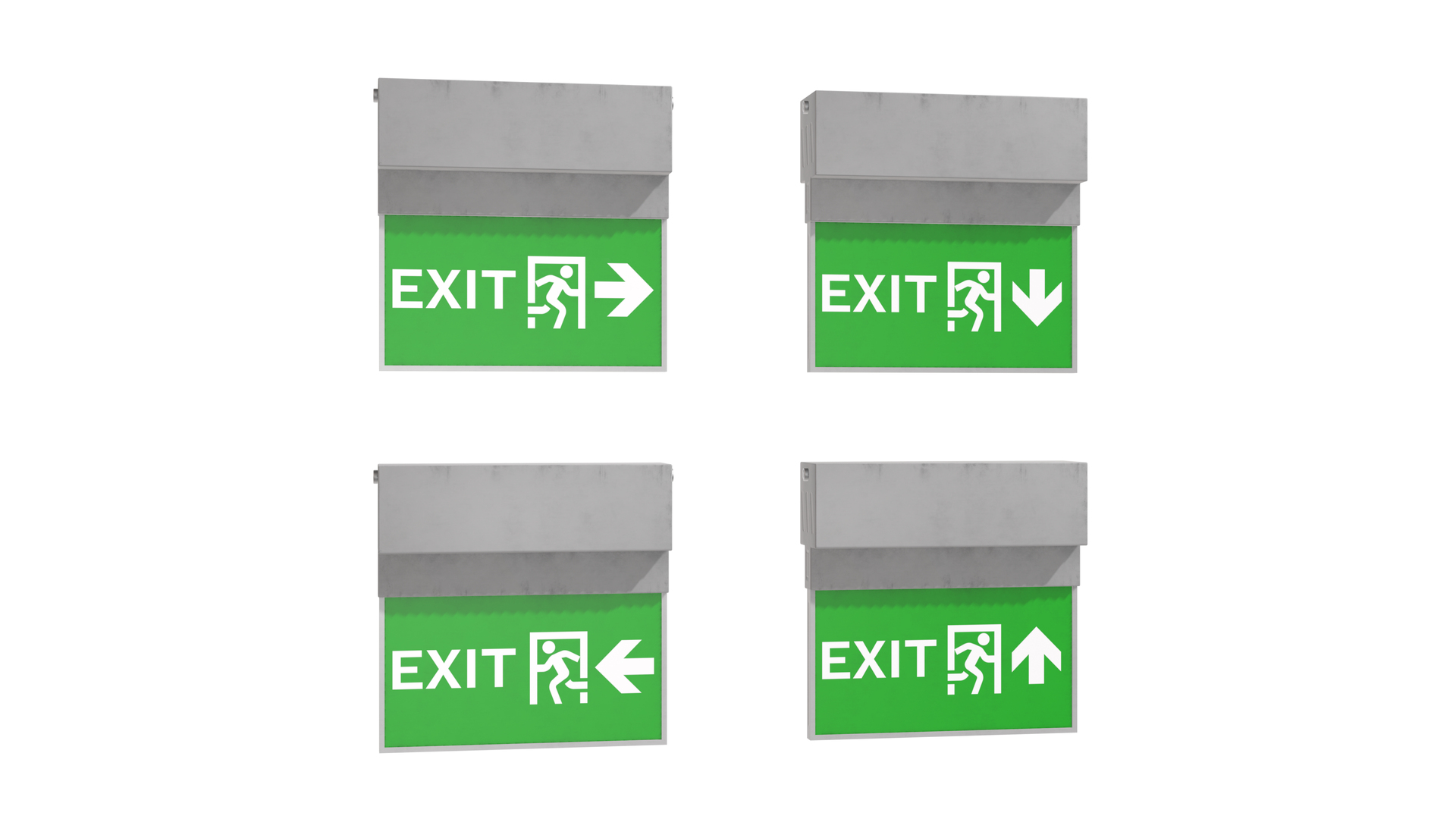 3D Model Exit Sign Set - TurboSquid 2391493