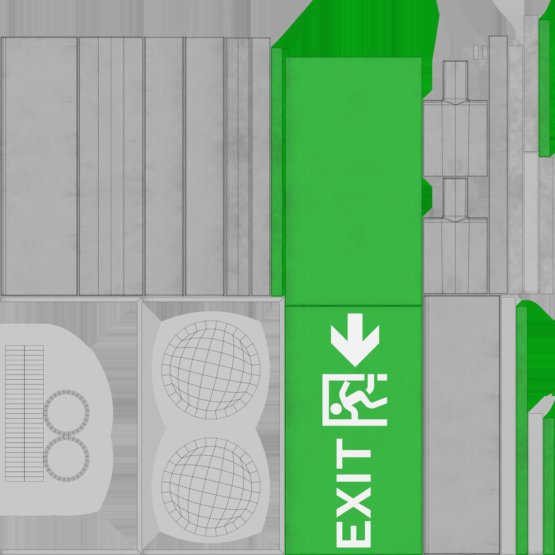 3D Model Exit Sign Set - TurboSquid 2391493