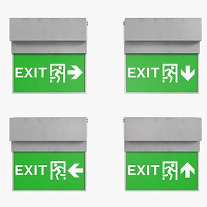 3D Exit Sign Models - Browse & Download Formats - TurboSquid