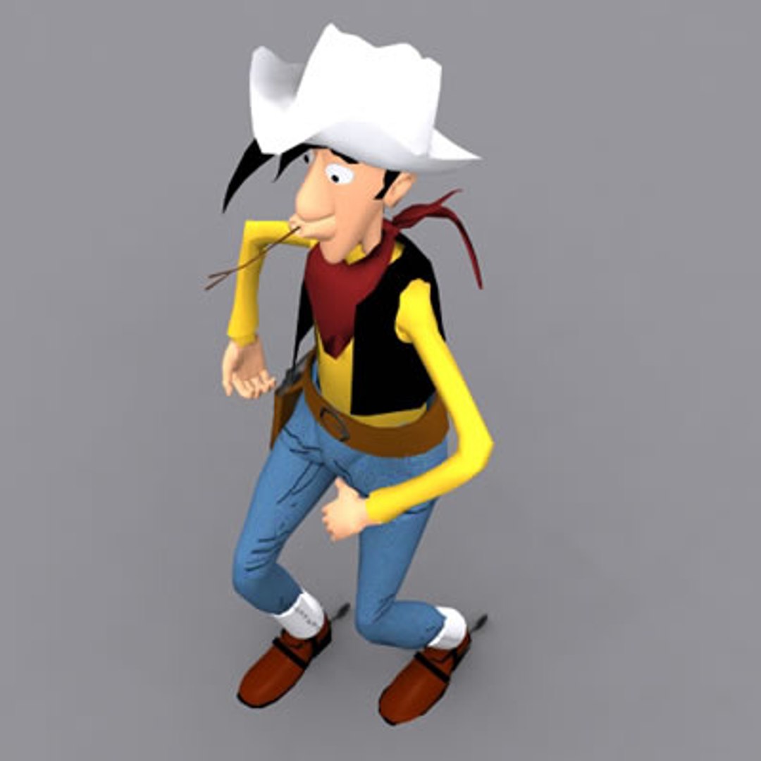 Cartoon Characters Lucky Luke 3d Model