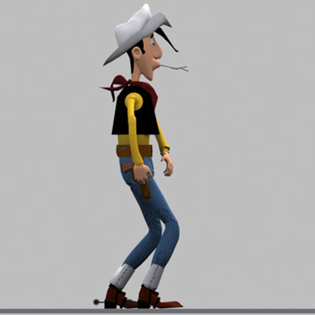 Cartoon Characters Lucky Luke 3d Model