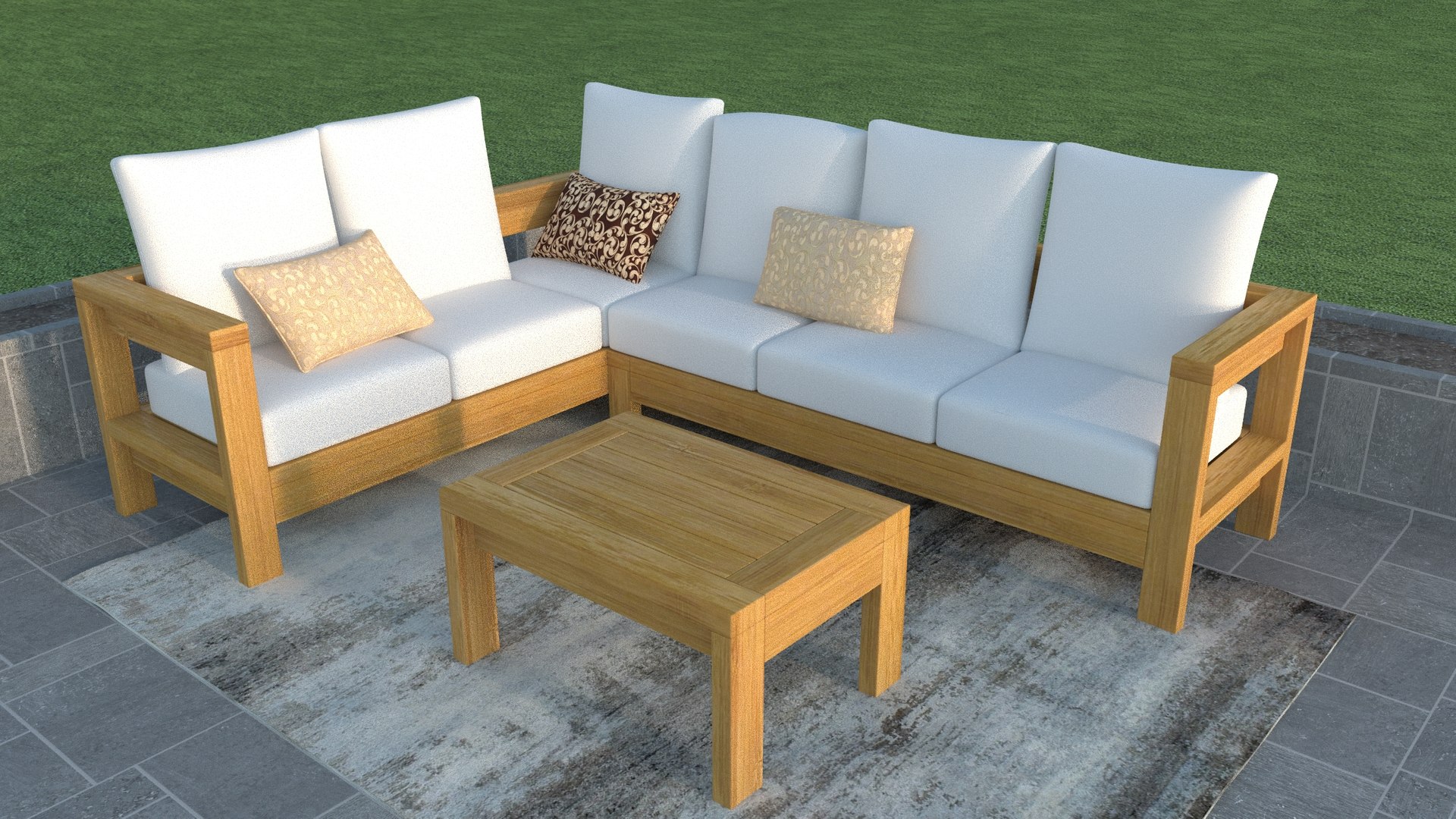 3D Outdoor Sofa Model - TurboSquid 2262692