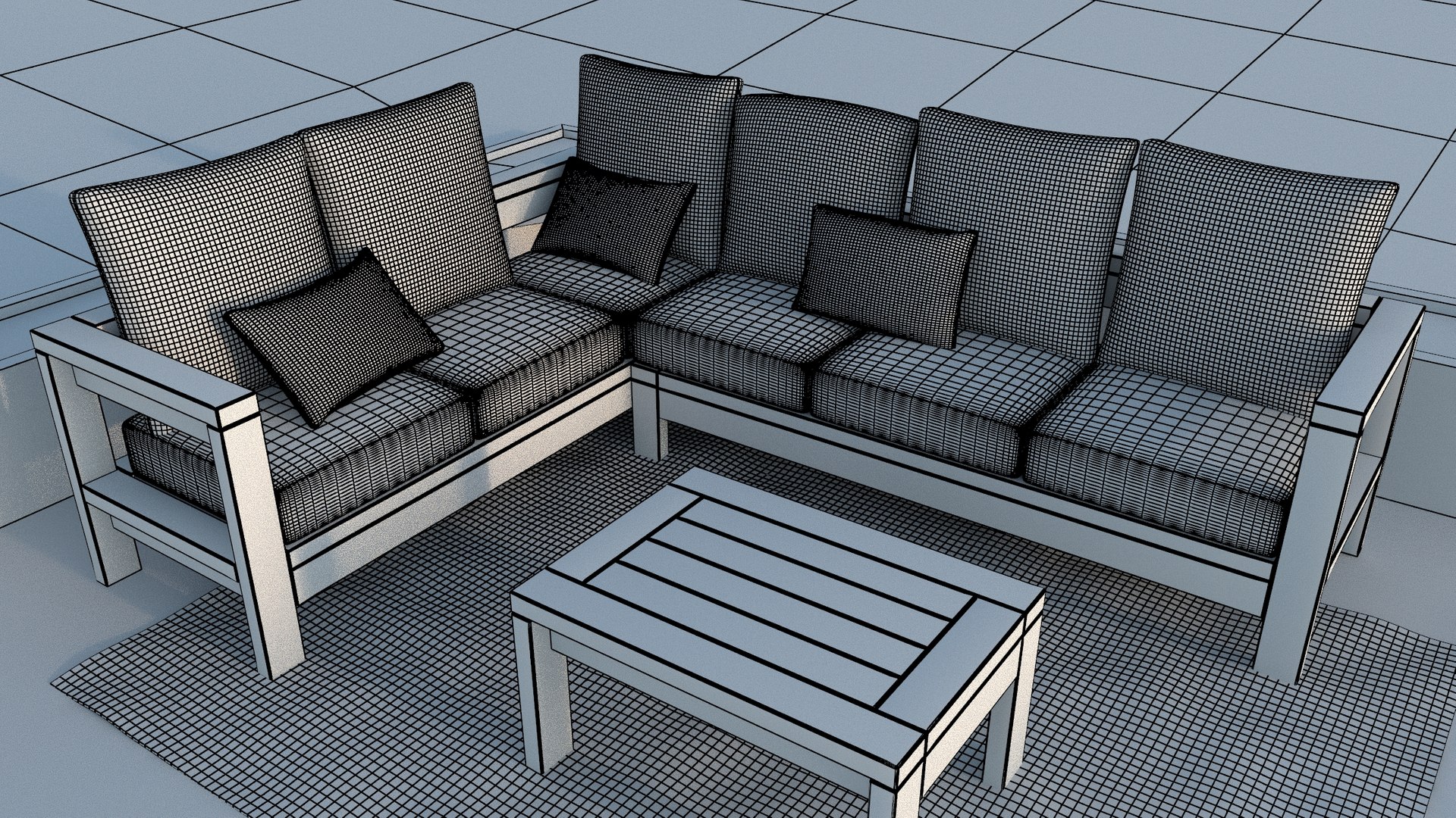 3D Outdoor Sofa Model - TurboSquid 2262692