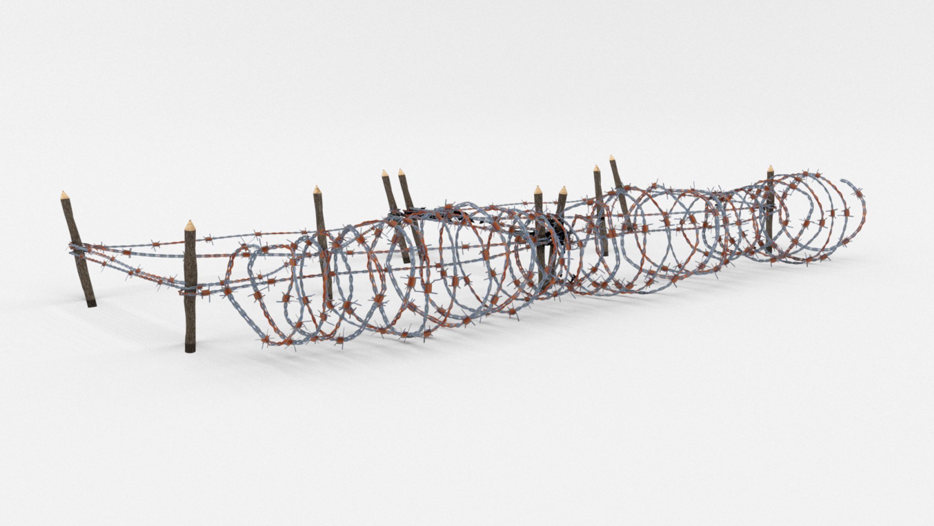 3D Barbed Wire Obstacle Model - TurboSquid 1191721