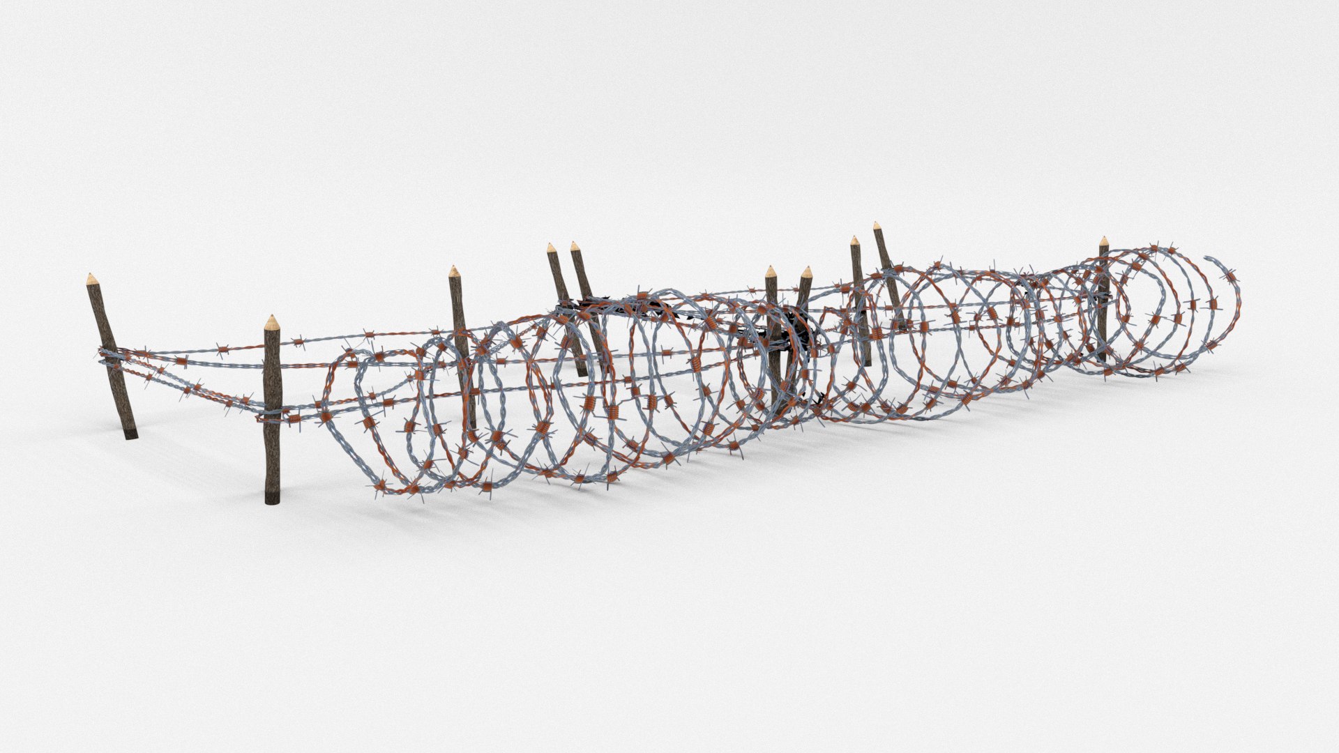 3D Barbed Wire Obstacle Model - TurboSquid 1191721