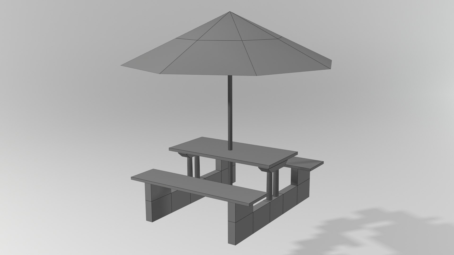 Kids Picnic Table Model - TurboSquid 1901075