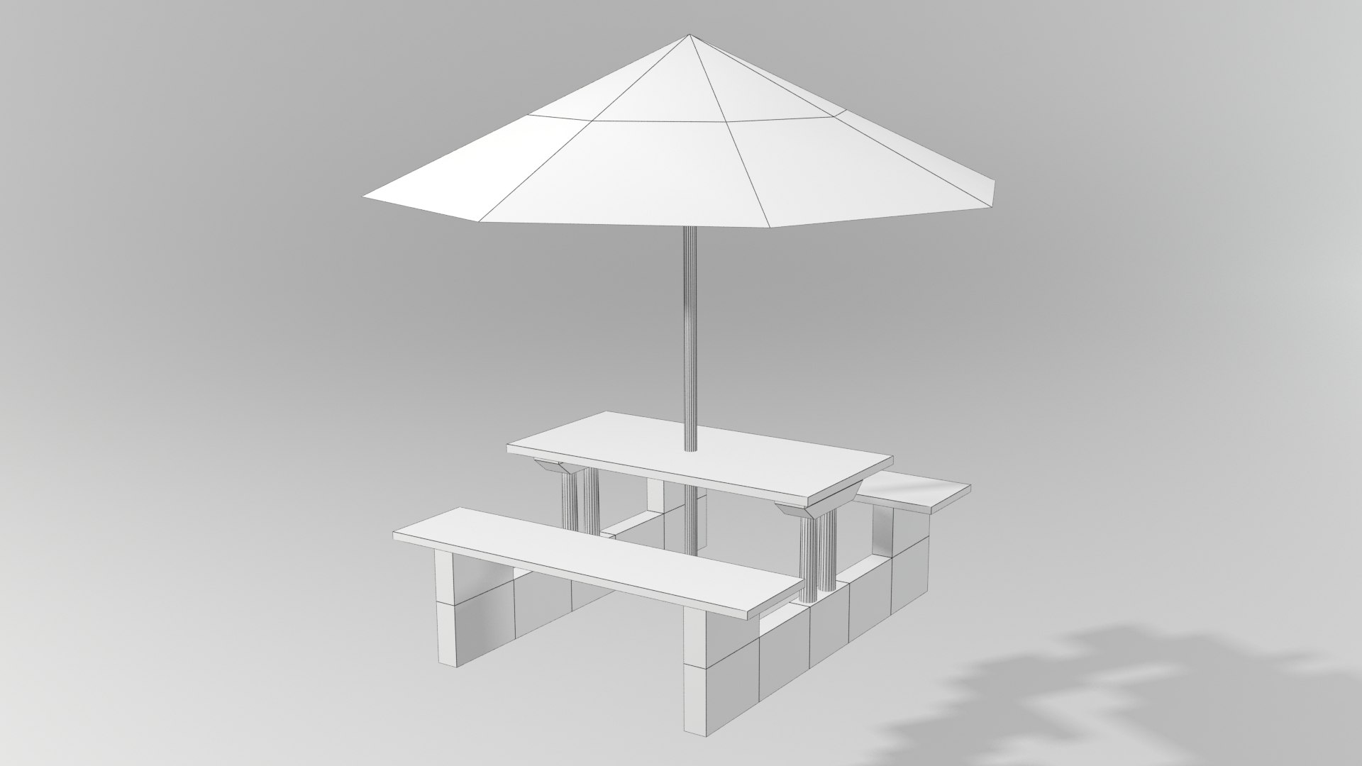 Kids Picnic Table Model - TurboSquid 1901075