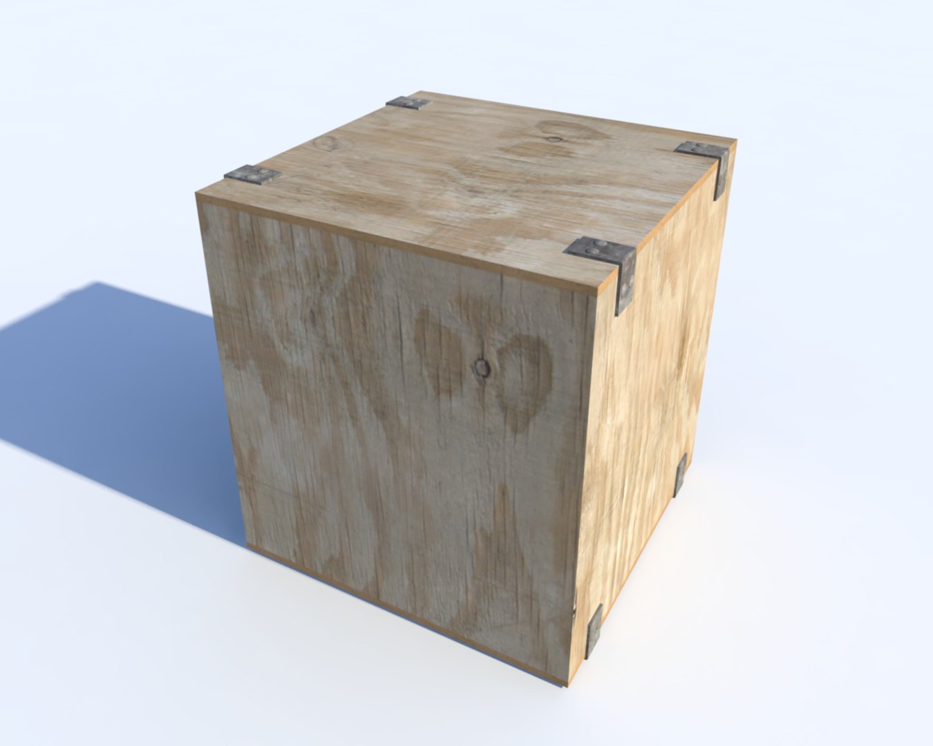 Wooden Box 3d Obj
