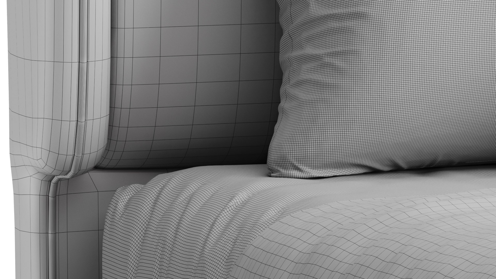 3D Leather Beige Bed Frame Model - TurboSquid 2331017