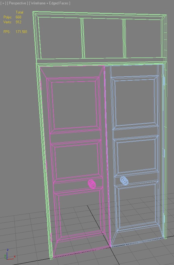 Double Door 3d Model