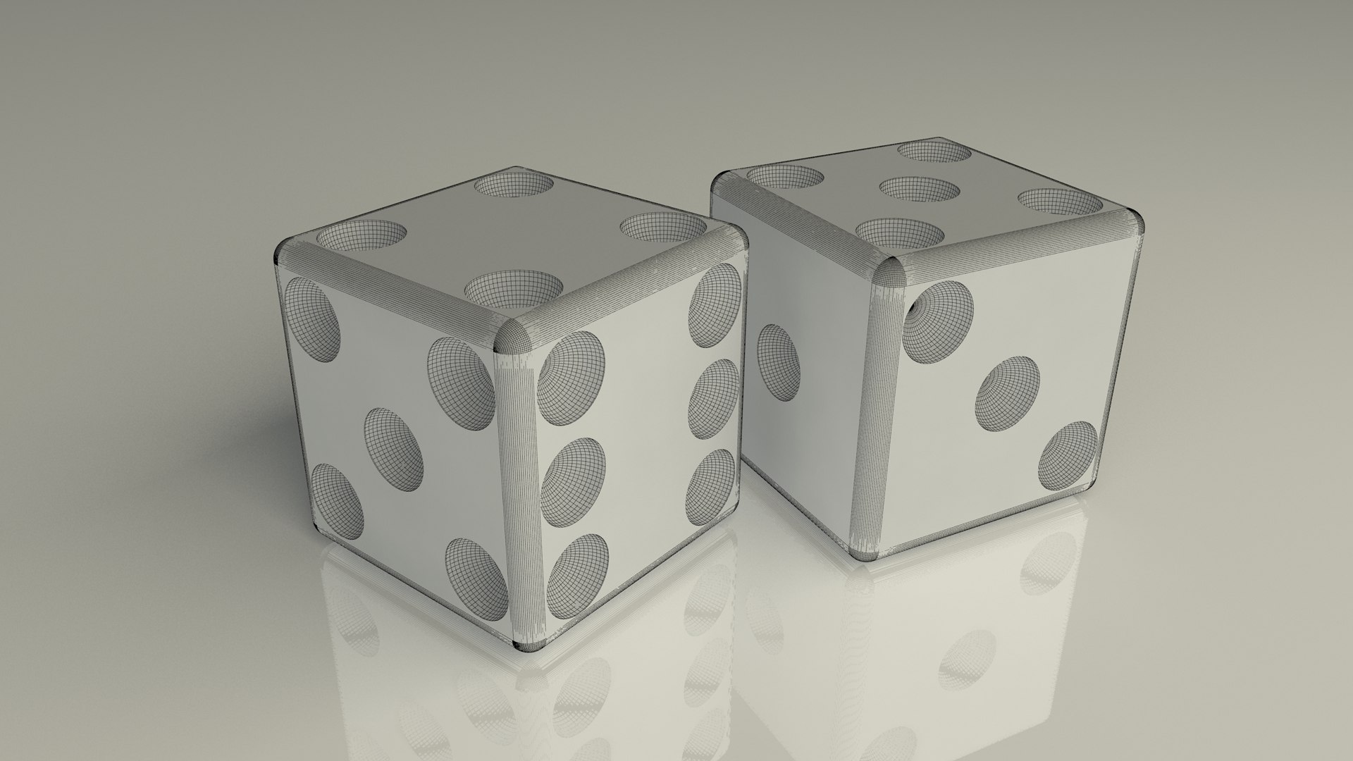 3d Model Playing Dice 1