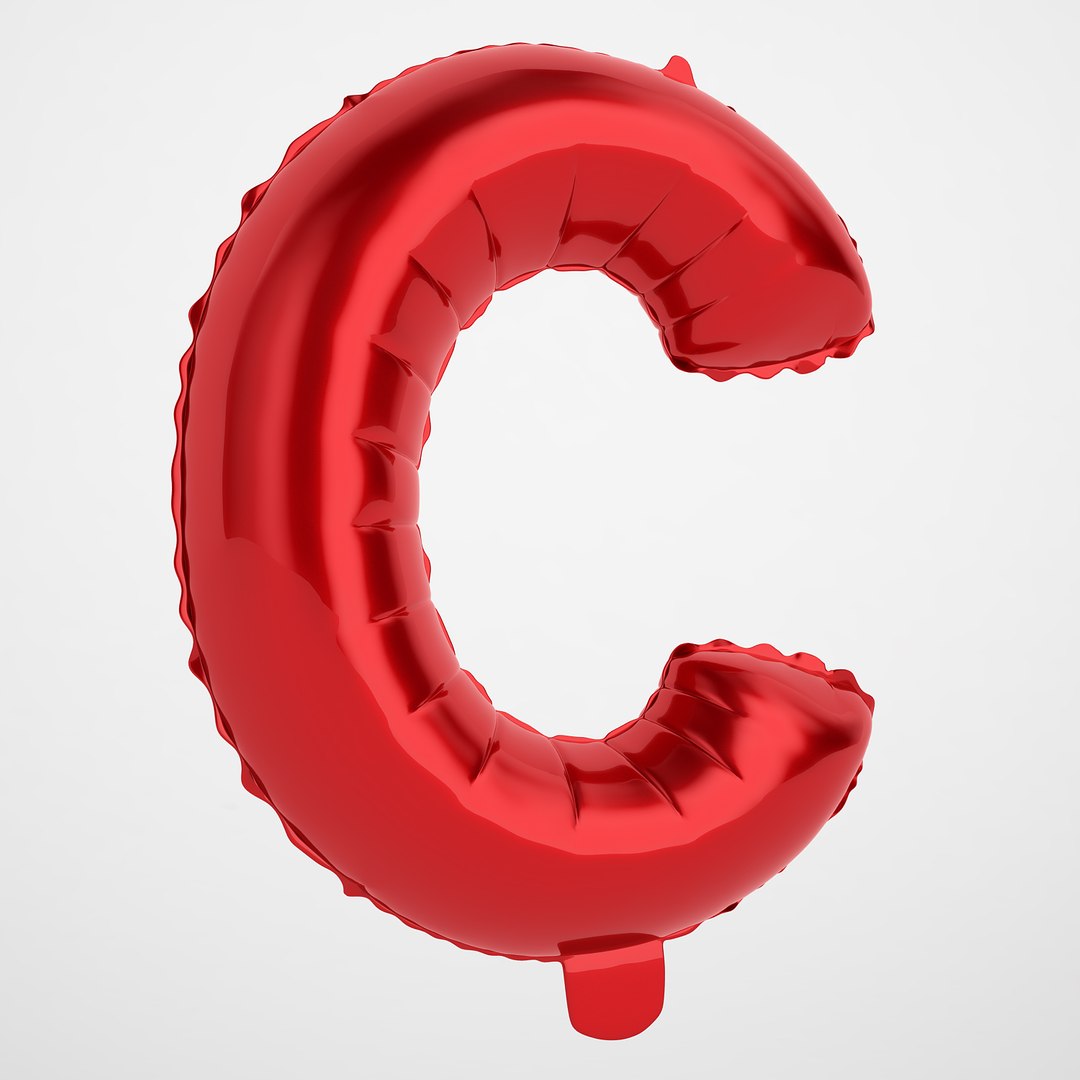 3D Balloon Letter C - TurboSquid 1382905