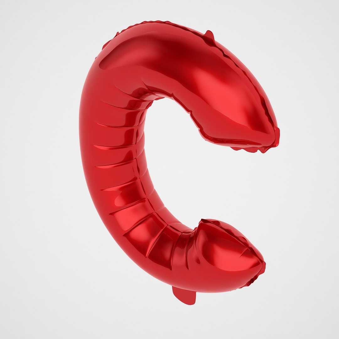 3D Balloon Letter C - TurboSquid 1382905