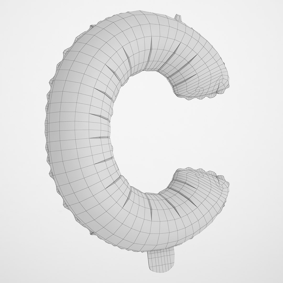 3D Balloon Letter C - TurboSquid 1382905