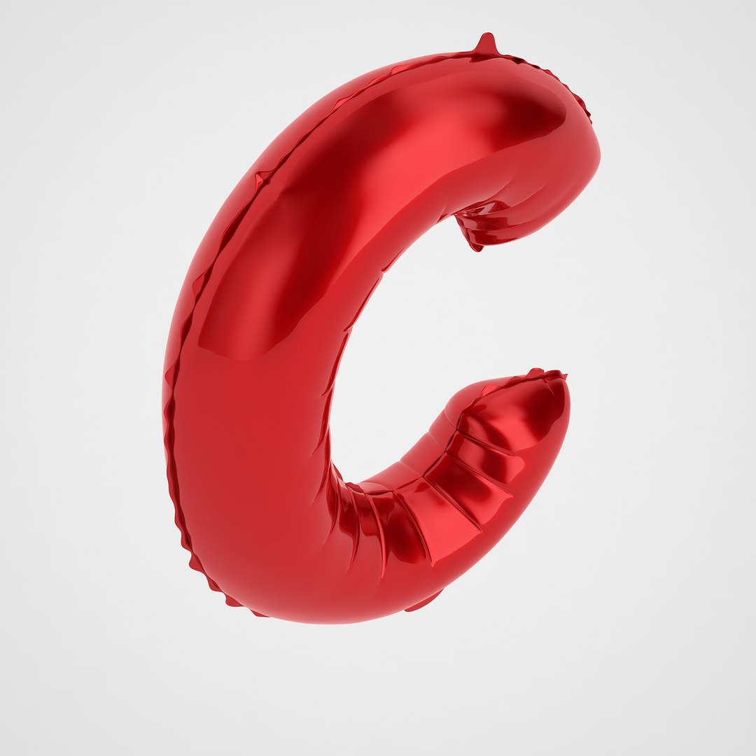 3D Balloon Letter C - TurboSquid 1382905
