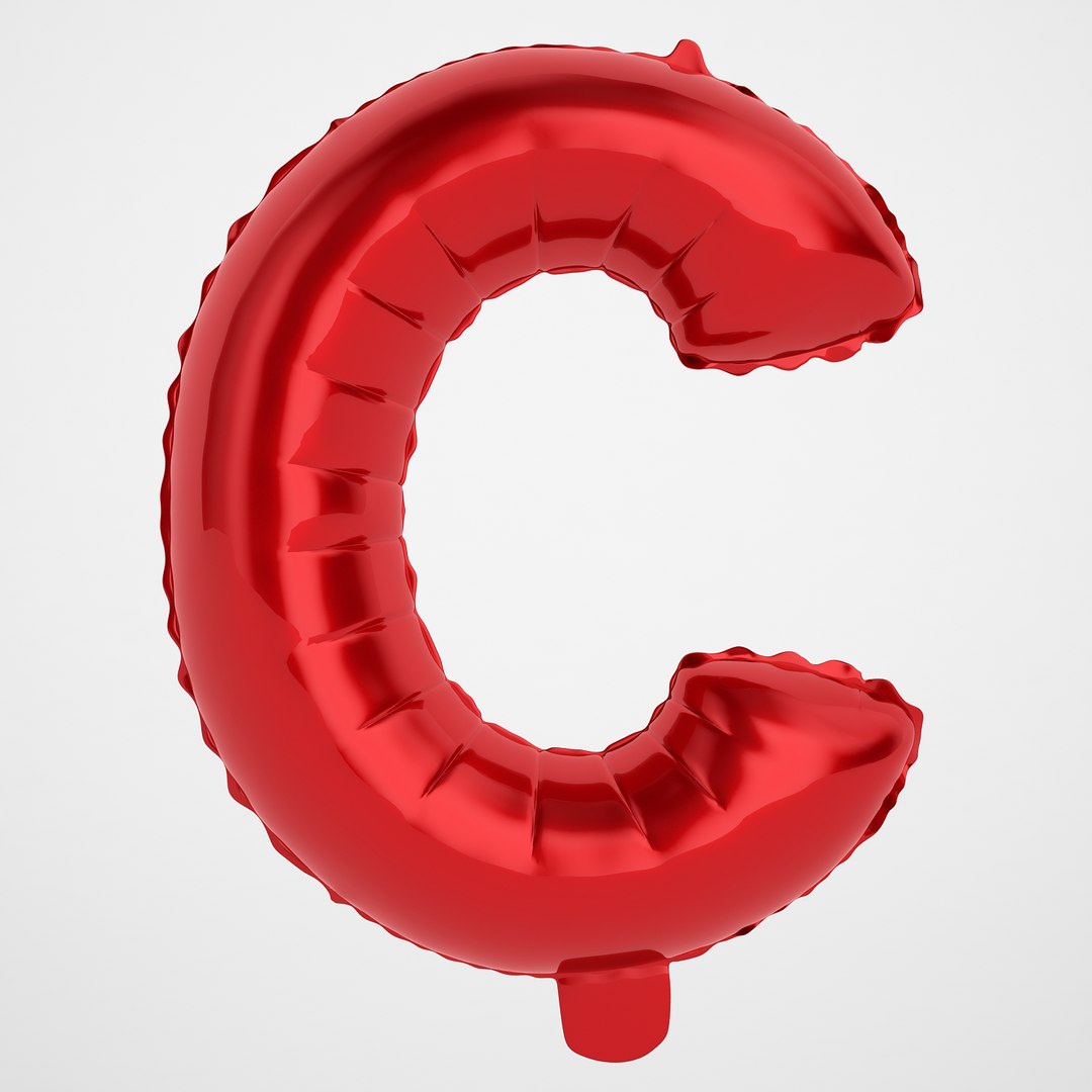 3D Balloon Letter C - TurboSquid 1382905