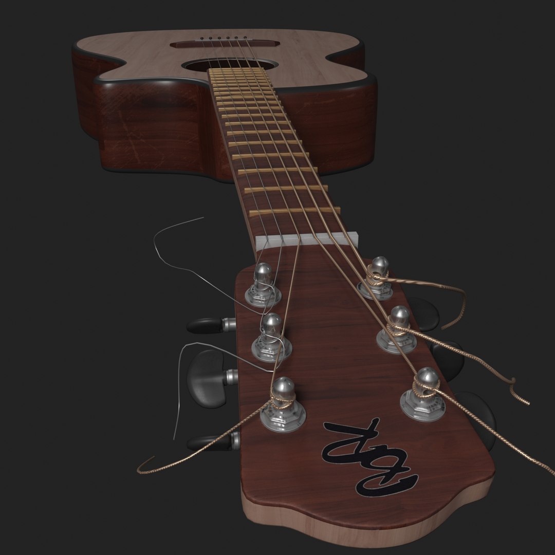 Guitar Baton Rouge Model - TurboSquid 1547712