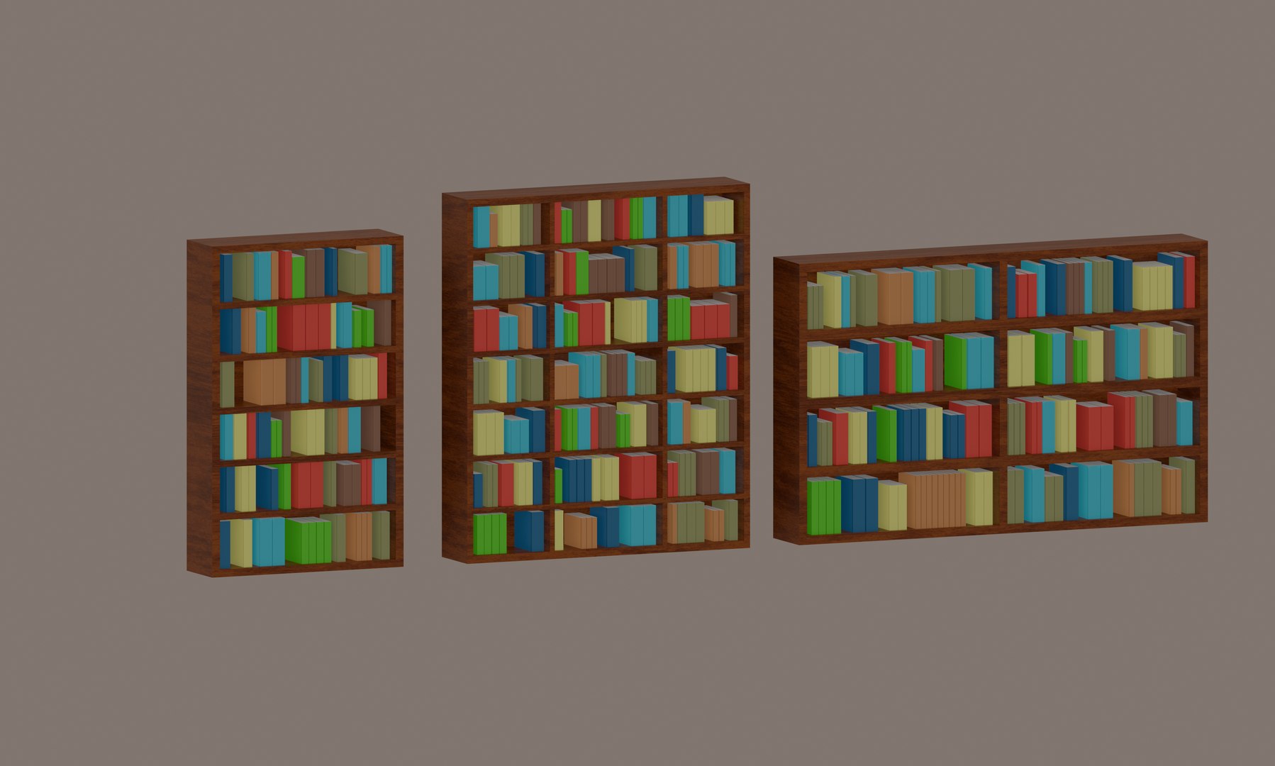 3D Bookcase Model - TurboSquid 1867778