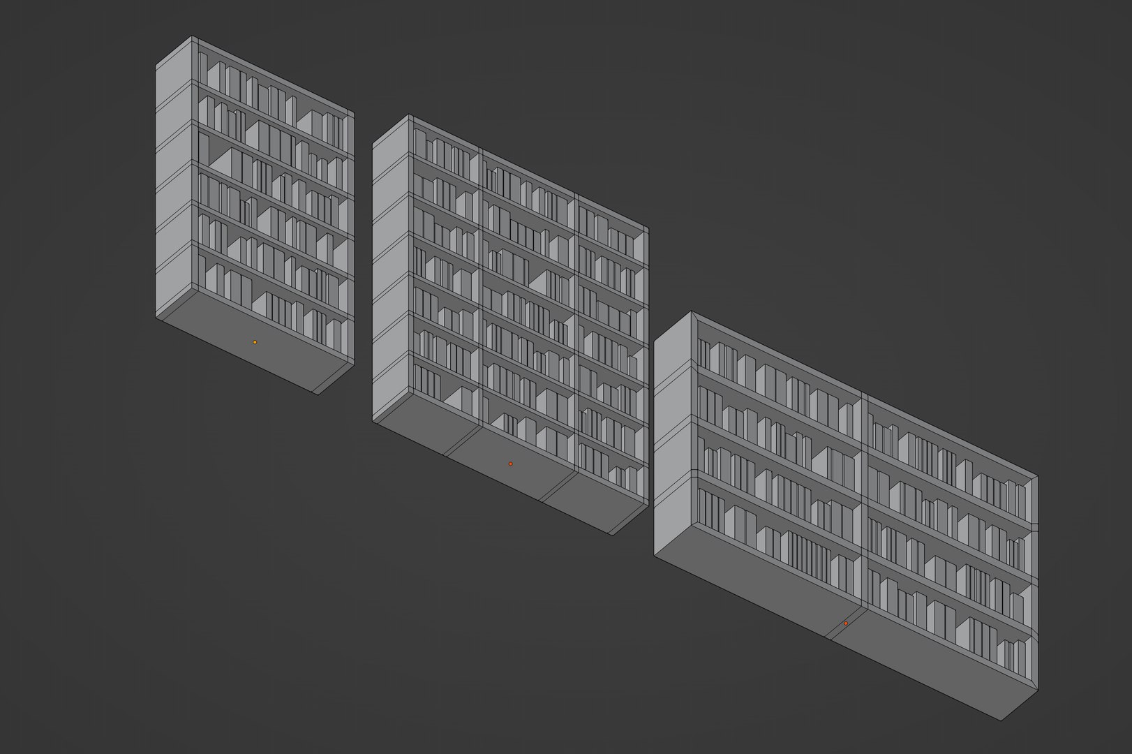 3D Bookcase Model - TurboSquid 1867778