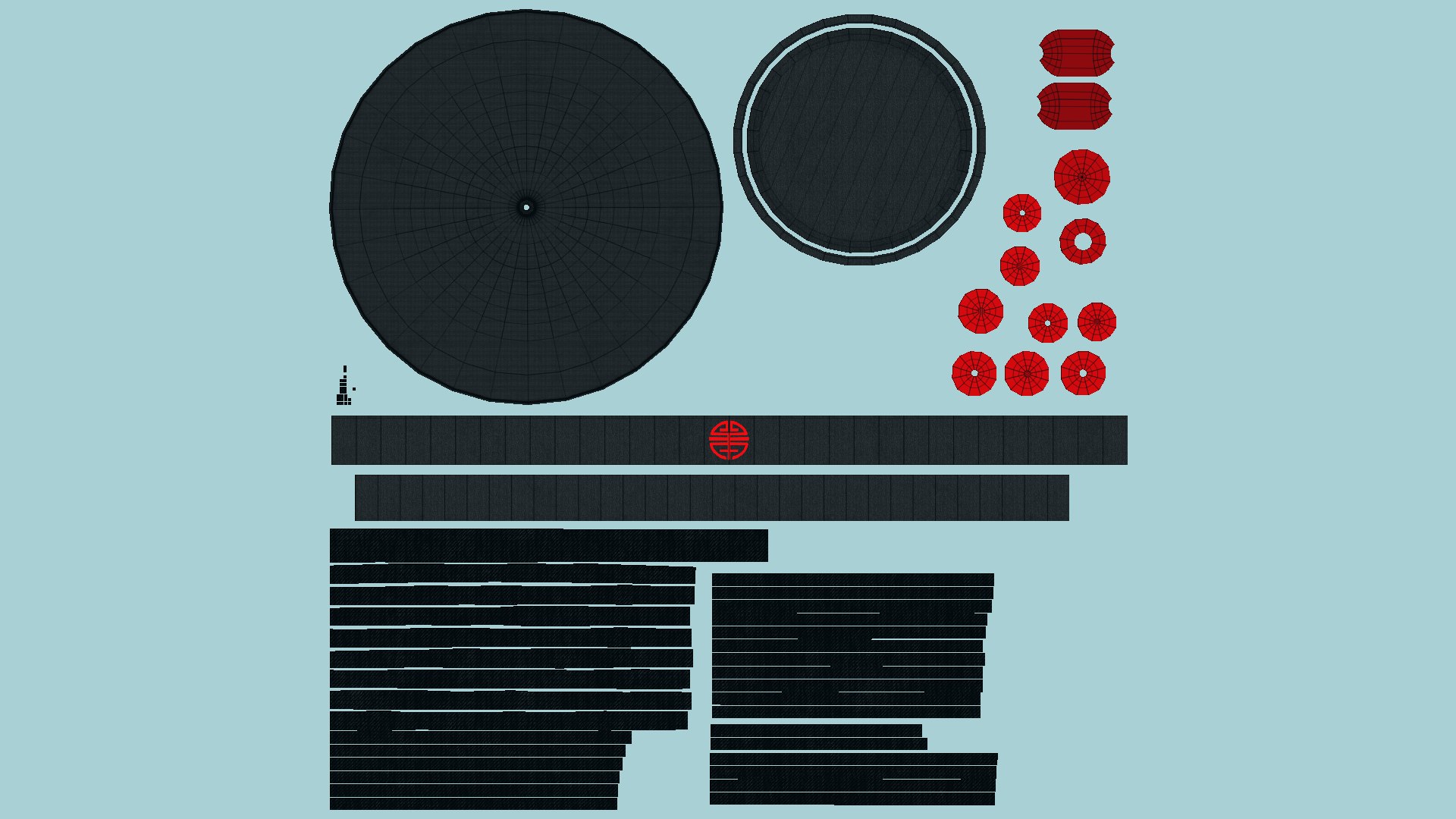 Chinese Traditional Hat A01 Black Red - Character Design 3D Model ...