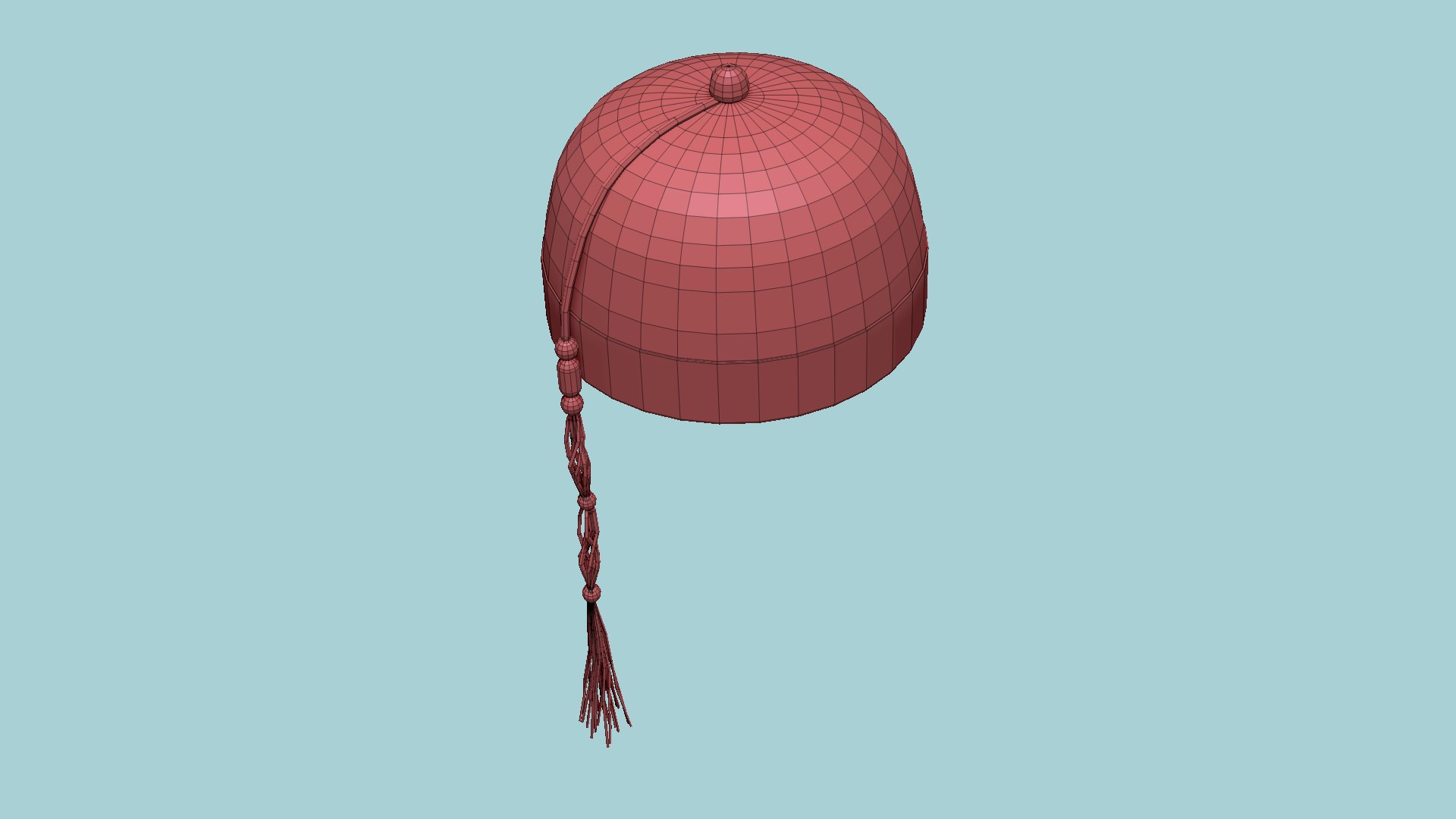 Chinese Traditional Hat A01 Black Red - Character Design 3D Model ...