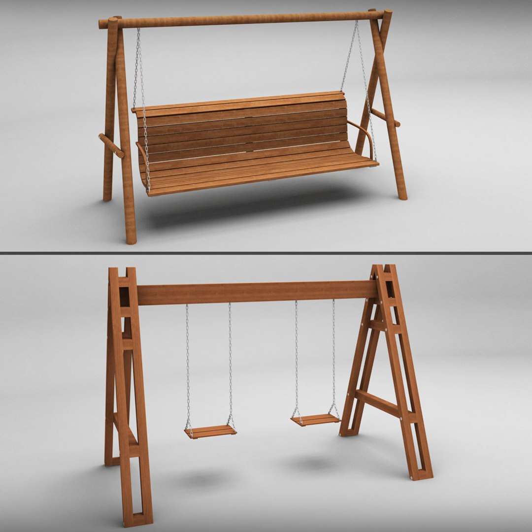 3d garden swings model
