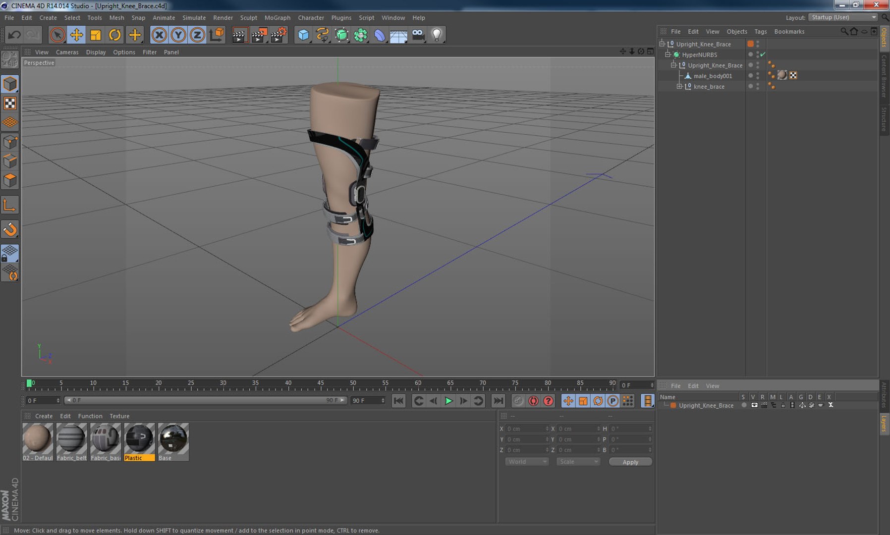 Upright knee brace model - TurboSquid 1314187